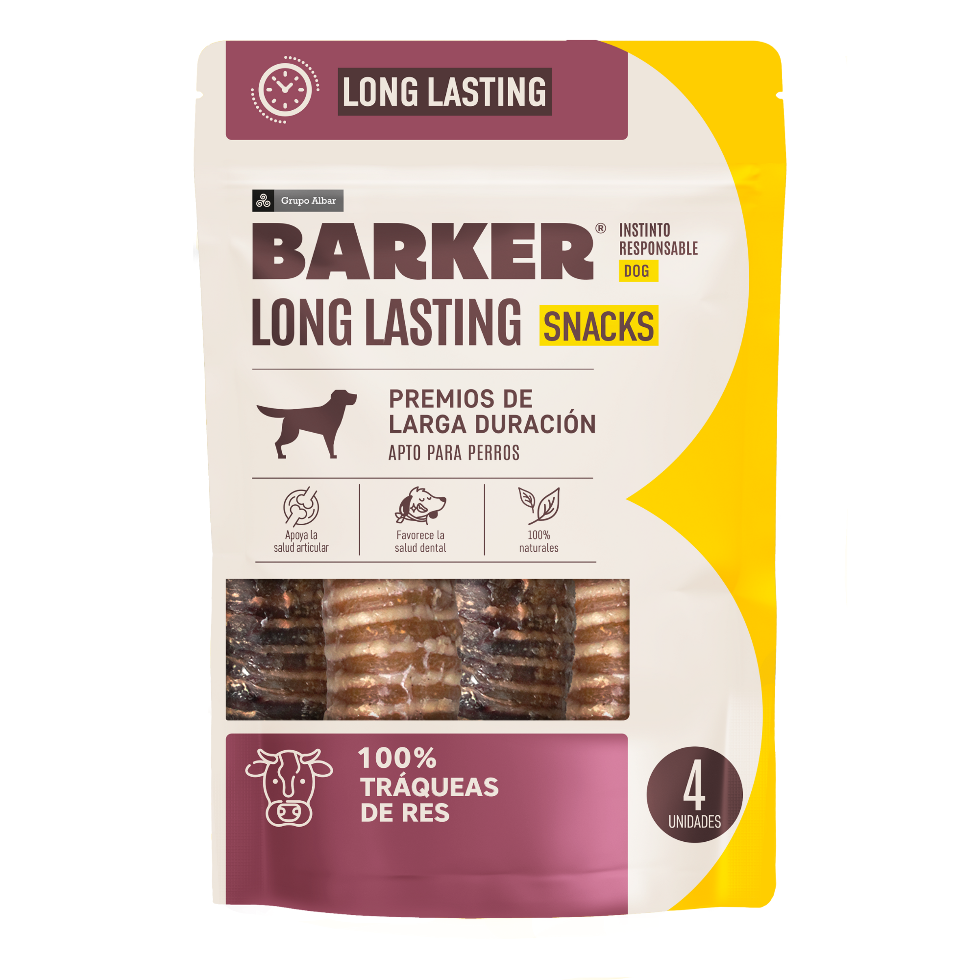 Barker | Long Lasting Snacks | Tráqueas de Res x4 und